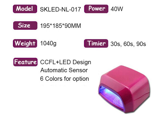 Unique Quick Nail Dryer UV LED Nail Lamp 40W For Lovely Girls