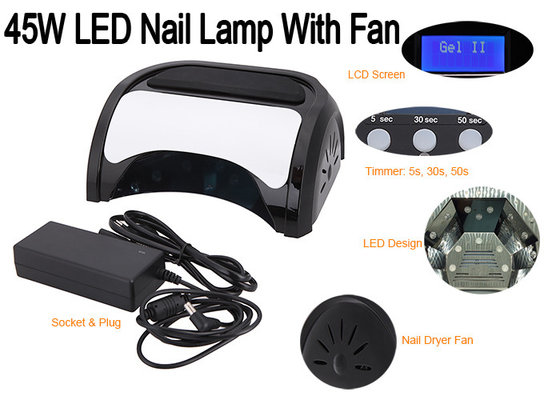 18K LED Lamp Nail Dryer With Fan & 18pcs LED Light , Gel Curing UV Nail Lamp