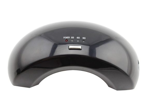 Black UV LED Nail Lamp With ABS Plastic And Stainless Steel Bottom Board