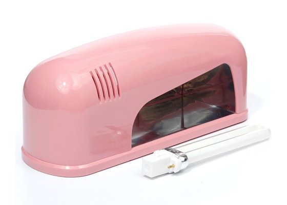 Portable Pink Color 9w Uv Nail Lamp With 5,000 Hours Working Life