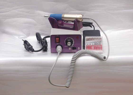 10W / 15W Grey And Purple Color Acrylic Nail Drill Set , Pedicure Nail Drill