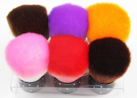Multi Color Fibre Nail Cleaning Brush Tools For UV Gel / Art Nail Dust Cleaner