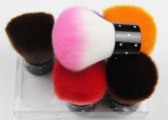 Multi Color Fibre Nail Cleaning Brush Tools For UV Gel / Art Nail Dust Cleaner
