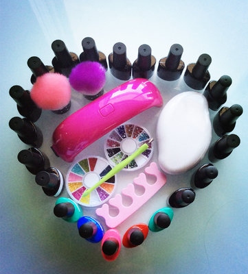 Homemade Soak Off Gel Nail Kits For Home With 9W LED Nail Lamp Fast Drying