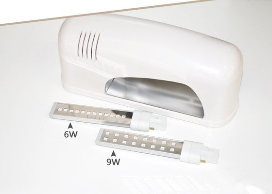 Durable Glass 6W 9W LED Nail Lamp / Bulb / Tube 405nm Energy Saving