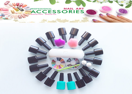 9W Led Nail Lamp UV Nail Gel Kits 120 Colors Soak Off Gel 12 Colors Rhinestones