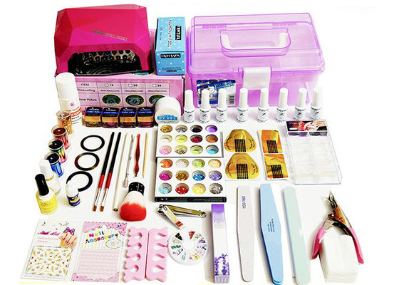 Environmental Friendly Fashion UV Nail Gel Kits / Gel Manicure Sets