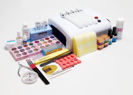 Professional Gel Nail Kits Paint UV Gel With 9W 36W Nail Dryer For Salon