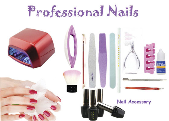 Makeup Soak Off Pedicure LED Nail Gel kit CE Rosh / UV Gel Nail Set