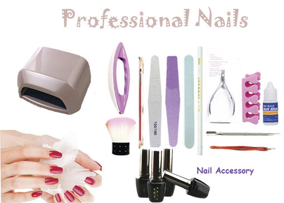 Makeup Soak Off Pedicure LED Nail Gel kit CE Rosh / UV Gel Nail Set