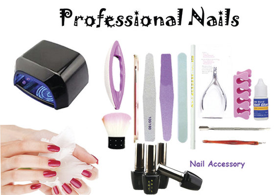 Colorful Manicure LED Nail Gel Kit 102 Colors , Mix Glitter Nail Polish Sets