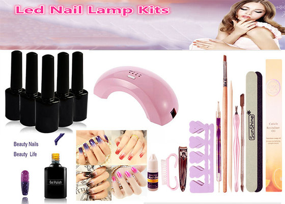 Moon Shape 6W /12W LED Nail Lamp Kits Primer File Nail Art Tips , 1 Year Warranty