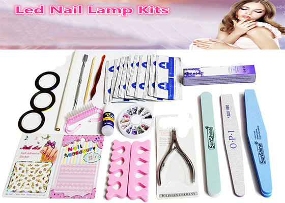 Moon Shape 6W /12W LED Nail Lamp Kits Primer File Nail Art Tips , 1 Year Warranty