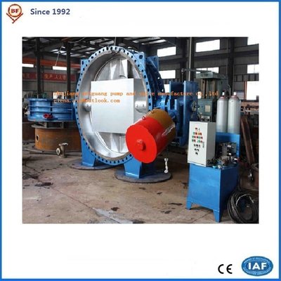 emergency closed  butterfly valve with hydraulic control system metal sealed