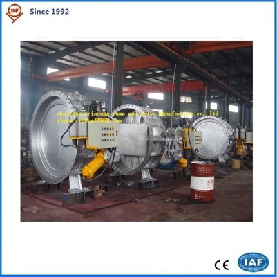 emergency closed  butterfly valve with hydraulic control system metal sealed