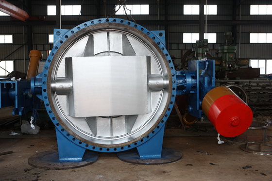counter weight type hydraulic control slowly closed check butterfly valve  for turbine inlet valve