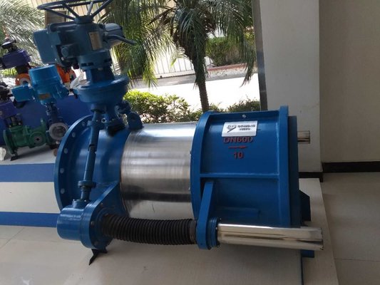 cone valve with electric actuator and hydraulic control