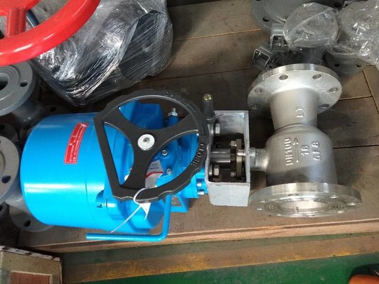 motorized valve with manual hand