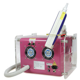 Tattoo Removal Q Switched ND YAG Laser Machine 1064 Nm / 532 Nm Wavelength Pink Color