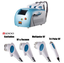 Blue Portable Cavitation RF Body Slimming Machine 4 In 1 4 Handpiece Body Weight Loss Machine