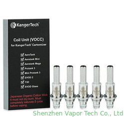 China Authentic Kanger Upgraded Dual Coils VOCC Organic Cotton Coil for Aerotank Mega Mini protank 3 EVOD 2 glass T3D atomizer supplier