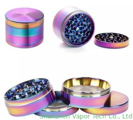 China Beautiful 50mm Rainbow Grinders 4 Piece Grinder Zinc Alloy Material Top Quality Tobacco Herb Spice Crusher Fast Shipping supplier
