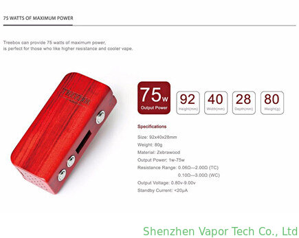 SMOK Treebox 75w TC box mod Zebrawood mini 75w treebox mod wholesale supplier