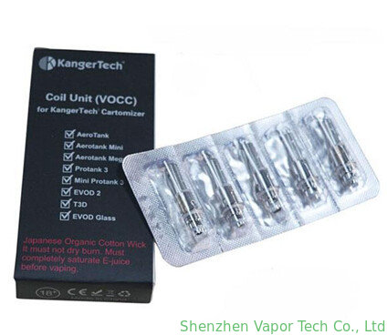 Authentic Kanger Upgraded Dual Coils VOCC Organic Cotton Coil for Aerotank Mega Mini protank 3 EVOD 2 glass T3D atomizer supplier