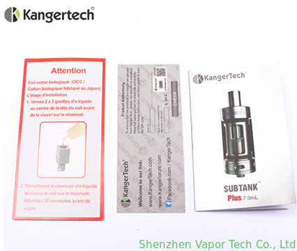 100% Original Kanger Subtank Plus V2 Tank Atomizers 7.5ML High capacity Sub Ohm OCC Coils subtank plus clearomizers supplier