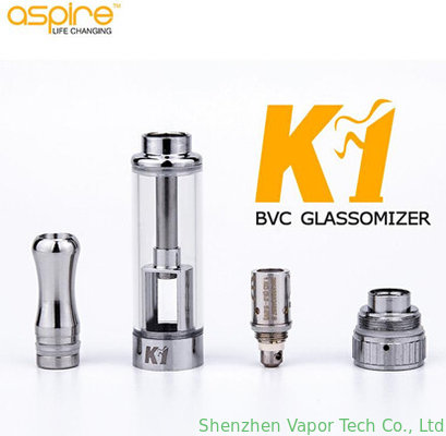 100% Autentic Aspire K1 BVC eGo Atomizer Clearomizer 1.5mL Pyrex Glass Tank Aspire K1 Glassomizer With Huge Vapor supplier