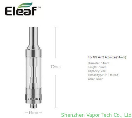 100% Original iSmoka Eleaf GS Air 2 Atomizer Upgraded 2ml 14mm diameter Airflow Control Tank for iStick Basic Kit supplier