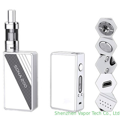 Smy SDNA 200W TC Mod Authentic Evolv DNA200 Chip Temperature Control Box Mod 4800mAh SDNA 200 Mod supplier