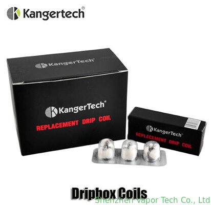 100% Original Kanger Drip Replacement Coils 0.2ohm Organic Cotton Dripbox Coil Head For Kangertech Dripbox Kit supplier