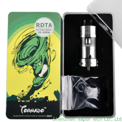 Authentic IJOY tornado RDTA atomizer Capable Two Post RDTA Tank 5ml Capacity Support 300w VS 100% genuine Tsunami RDA supplier