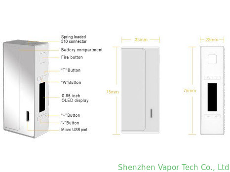 Aspire NX75-Z Mod TC 75w NX 75 Mod with CFBP Function Zinc-Alloy Mod Best Match with Aspire Atlantis EVO Tank supplier