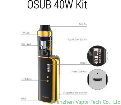 Top quality and 100% Original1350mAh SMOK OSUB 40W TC Starter Kit with Magnetic battery cover and Pocket size supplier