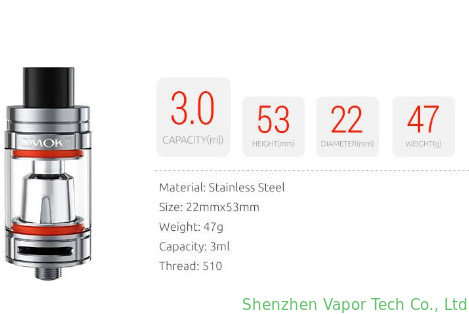Original top selling SMOK TFV8 Baby 3ml top filling sub ohm tank new version of TFV8 cloud beast tank wholesale supplier