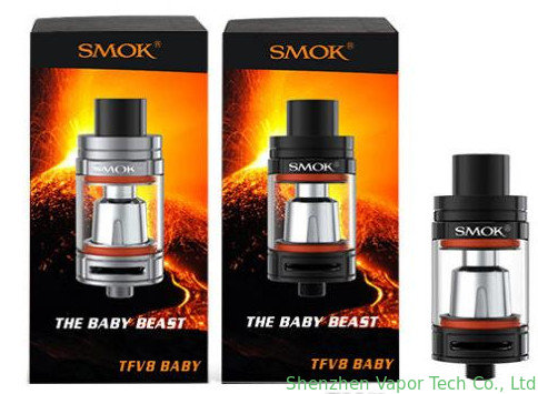 Original top selling SMOK TFV8 Baby 3ml top filling sub ohm tank new version of TFV8 cloud beast tank wholesale supplier