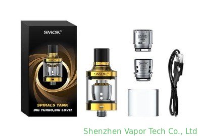 SMOK Spirals Tank 2ml Capacity Smok 22mm Diameter Elongated Drip Tip Top Refill Atomizer 100% Original supplier