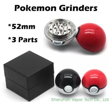 Pokemon Grinder for Spices, Herbs, Tobacco. 55mm 2.2inch Aluminum very hot salrs Pokeball grinder Pokemon Herb Grinder supplier