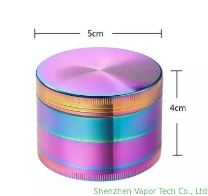 Beautiful 50mm Rainbow Grinders 4 Piece Grinder Zinc Alloy Material Top Quality Tobacco Herb Spice Crusher Fast Shipping supplier