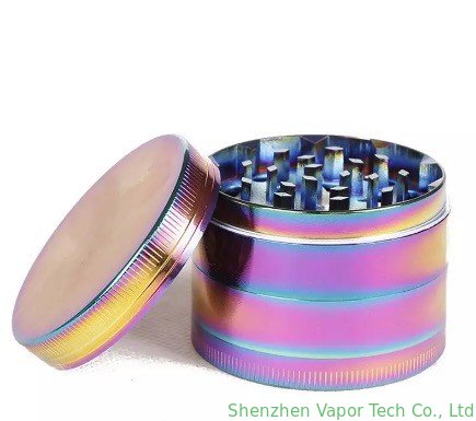 Beautiful 50mm Rainbow Grinders 4 Piece Grinder Zinc Alloy Material Top Quality Tobacco Herb Spice Crusher Fast Shipping supplier