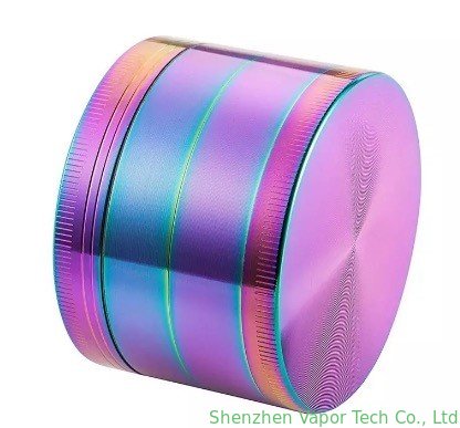 Beautiful 50mm Rainbow Grinders 4 Piece Grinder Zinc Alloy Material Top Quality Tobacco Herb Spice Crusher Fast Shipping supplier