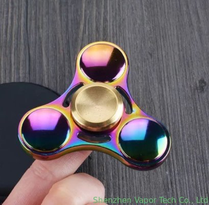 New style Rainbow Handspinner 608 Ball bearing Tri spinner Relieve Stress fidget spinner toy fast shipping supplier