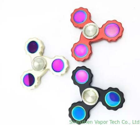 Starss fidgettoy with rainbow insert Fidget Spinner EDC Honorgo tri-Spinner Spin 4min 3 colors with r188 full ss bearing supplier