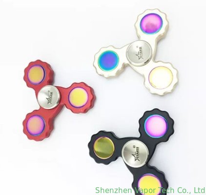 Starss fidgettoy with rainbow insert Fidget Spinner EDC Honorgo tri-Spinner Spin 4min 3 colors with r188 full ss bearing supplier