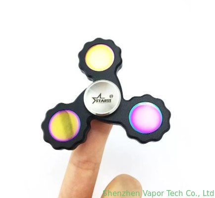 Starss fidgettoy with rainbow insert Fidget Spinner EDC Honorgo tri-Spinner Spin 4min 3 colors with r188 full ss bearing supplier