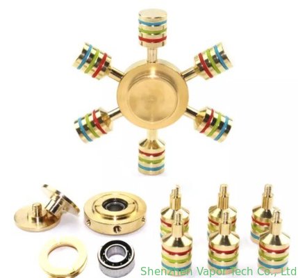 Brass EDC Hand spinner Hand Spinner 6 Spins Fidget Spinner DIY Ceramic Bearing Focus Toys Decompression Toy supplier