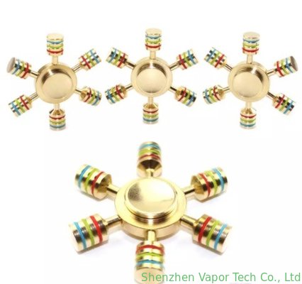 Brass EDC Hand spinner Hand Spinner 6 Spins Fidget Spinner DIY Ceramic Bearing Focus Toys Decompression Toy supplier