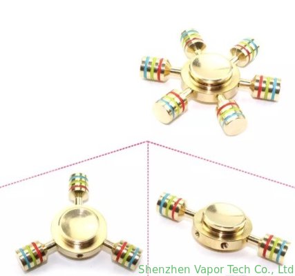 Brass EDC Hand spinner Hand Spinner 6 Spins Fidget Spinner DIY Ceramic Bearing Focus Toys Decompression Toy supplier